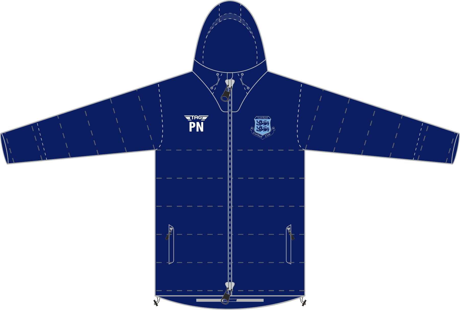 Lawford FC - Oslo - Puffa Jacket - Thigh Length - Tag Sportswear