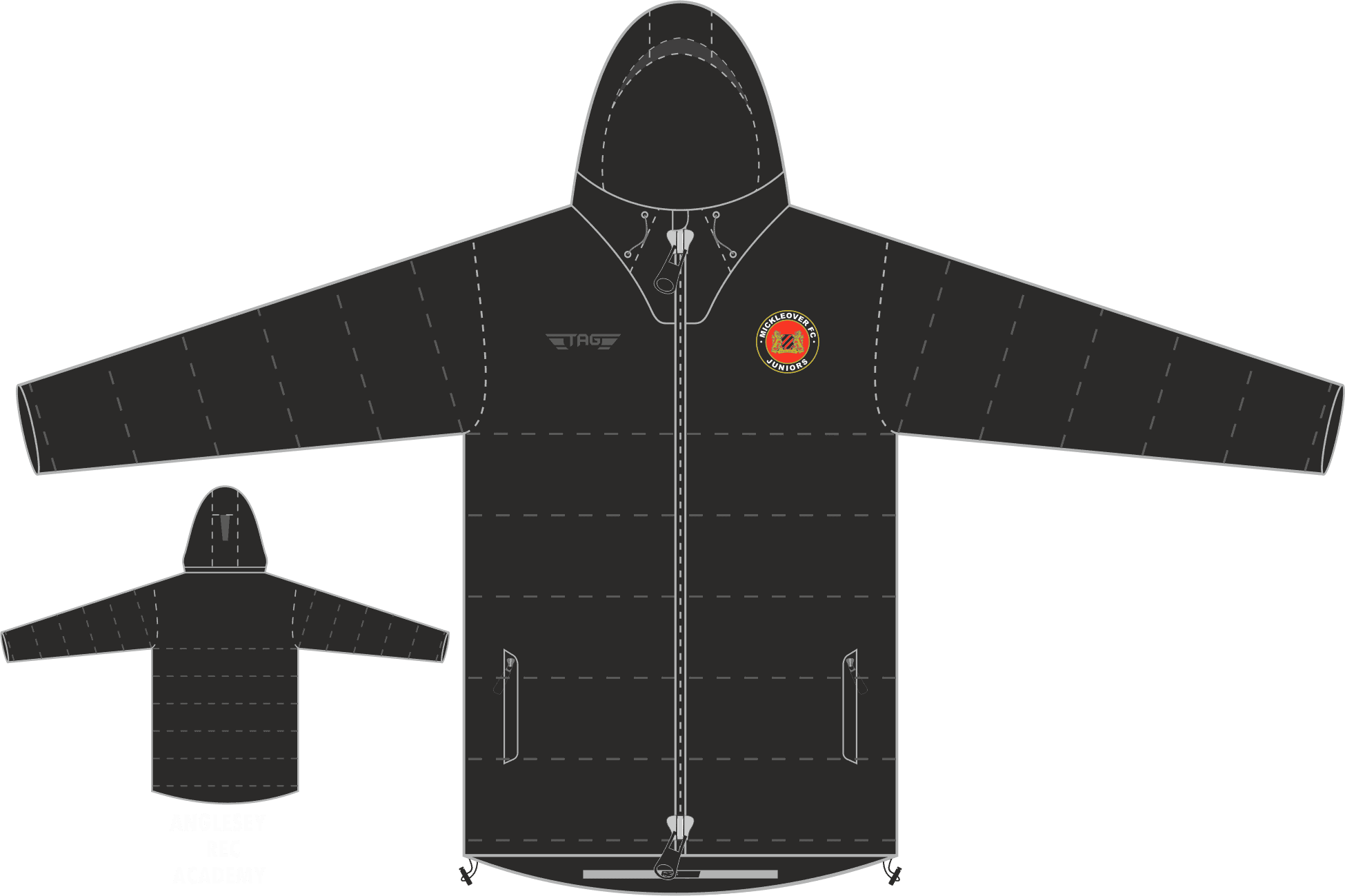 Mickleover FC Juniors - Oslo Puffa Jacket - Thigh Length - Tag Sportswear