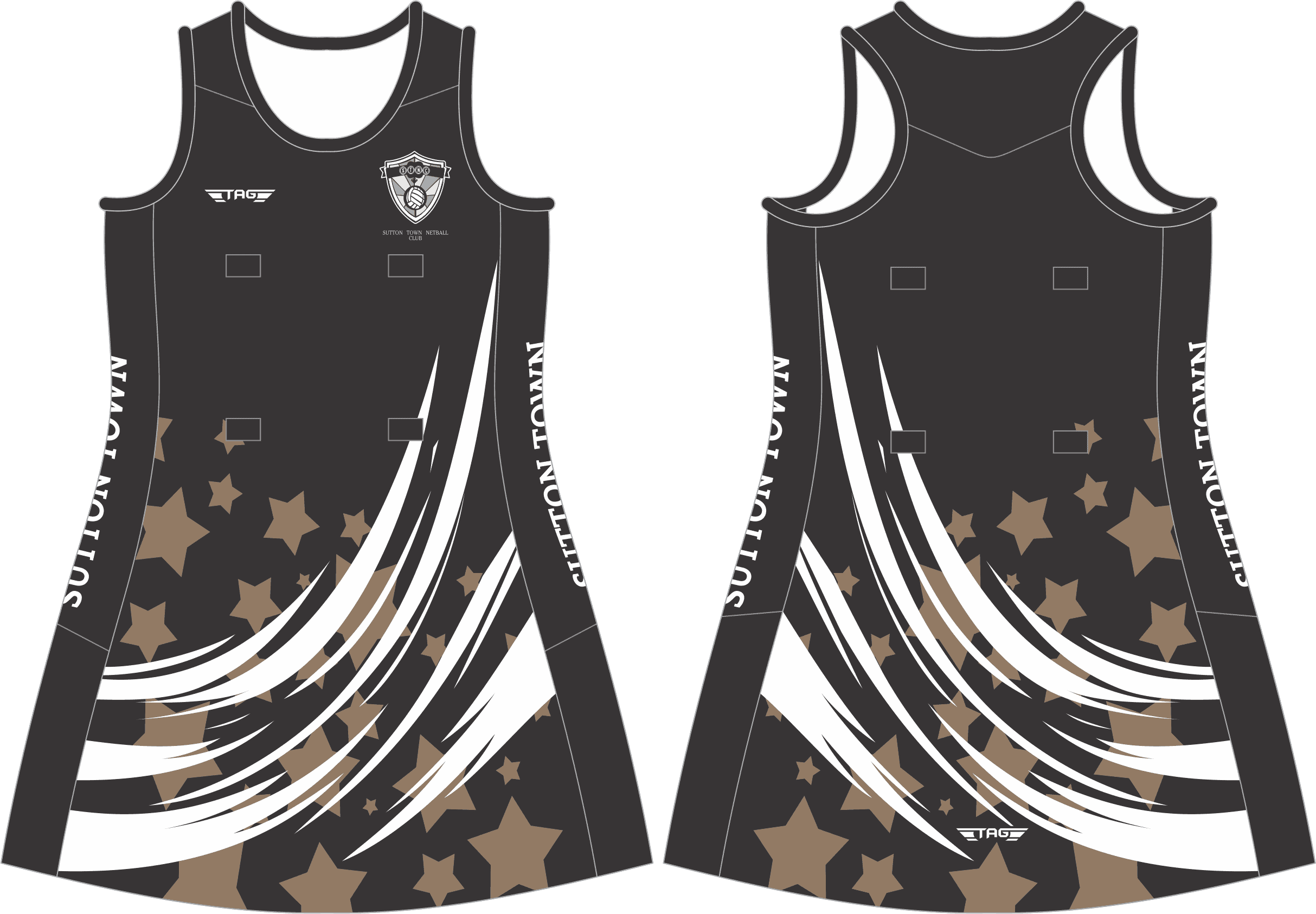 Sutton Town NC - Stars & Swoosh - Netball Dress - Tag Sportswear